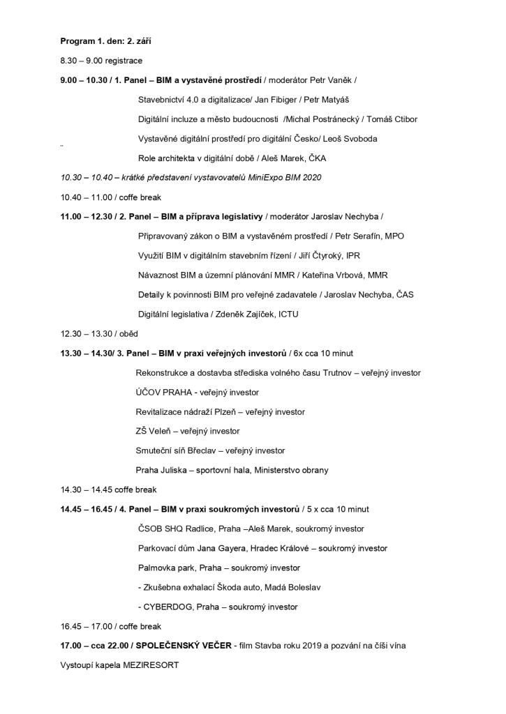 Konference BIM ve stavebnictví 2020 - Časopis Stavebnictví